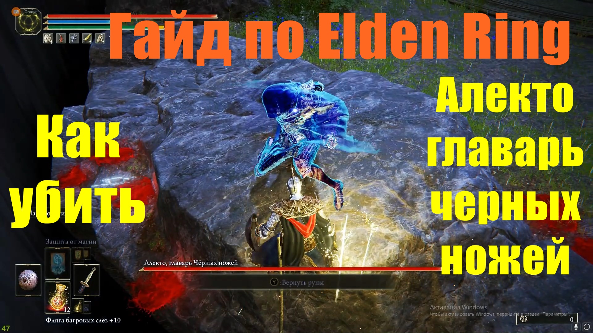 Гайд по Elden Ring. Как убить Алекто главарь черных ножей.