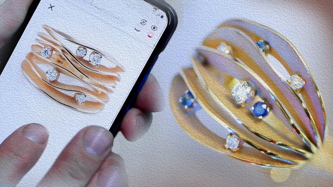 Повторил кольцо Итальянского ювелирного бренда.