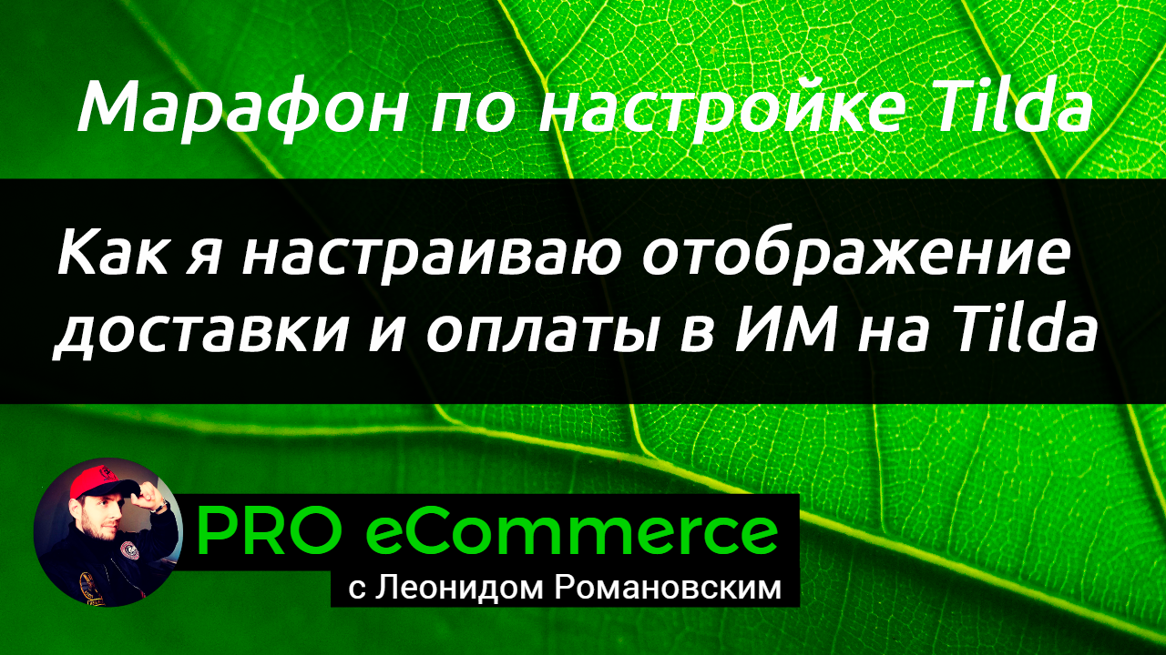 Как я настраиваю отображение доставки и оплаты в ИМ на Tilda