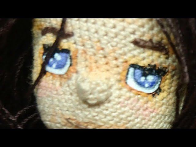 Глаза для куклы амигуруми. Рисуем акриловыми красками @nsttula #nsttula #crochet #knitting #doll