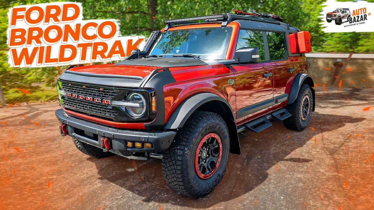 Красный OFF-ROAD зверь! Большой экспедиционный тюнинг FORD BRONCO WILDTRAK: шноркель и платформа