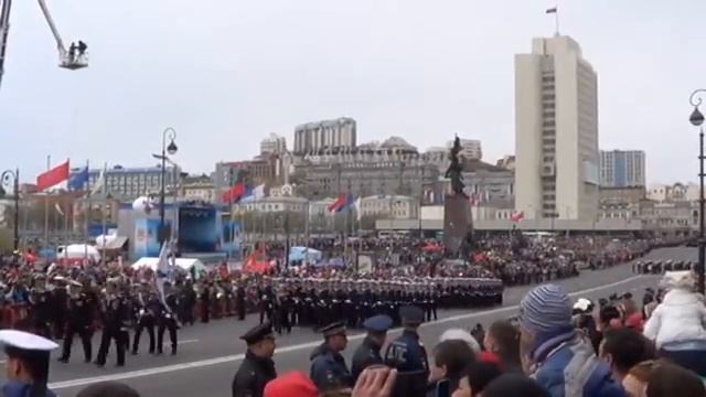 Владивосток 9 мая 2015 Парад (второй фрагмент).