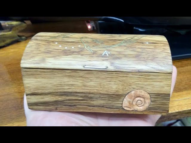 Дубовая солонка с инкрустацией латунью и серебром  Третья часть. Заключительная. Интарсия