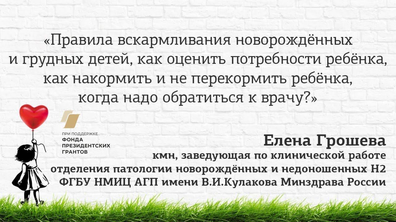 "Как кормить детей с ВПС"  Елена Грошева
