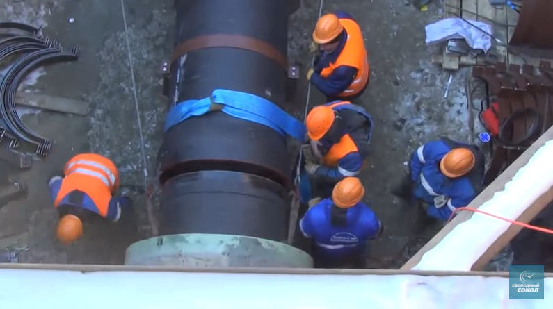 Бестраншейная Прокладка Трубопровода ДУ 1000 мм из ВЧШГ Методом Проталкивания в Футляре