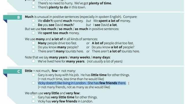 87. Much/many, little/few