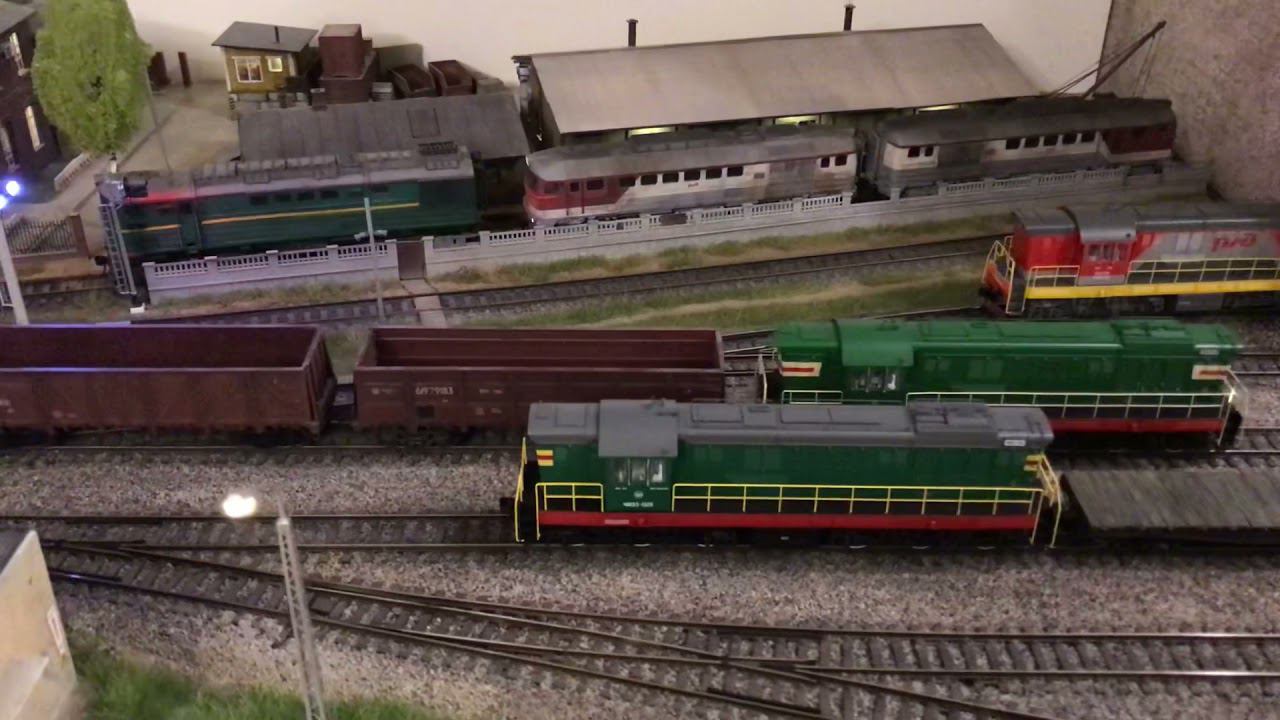 1:87 Маневровые работы ЧМЭ3 на макете