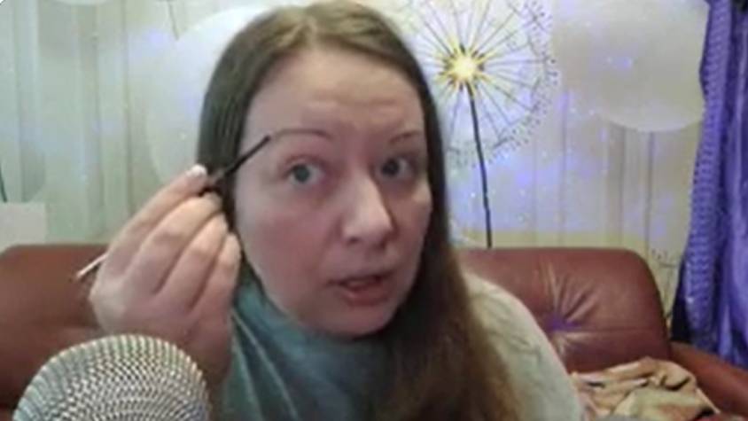 Асмр макияж+жвачка, Очень приятные звуки рта, звуки жевания