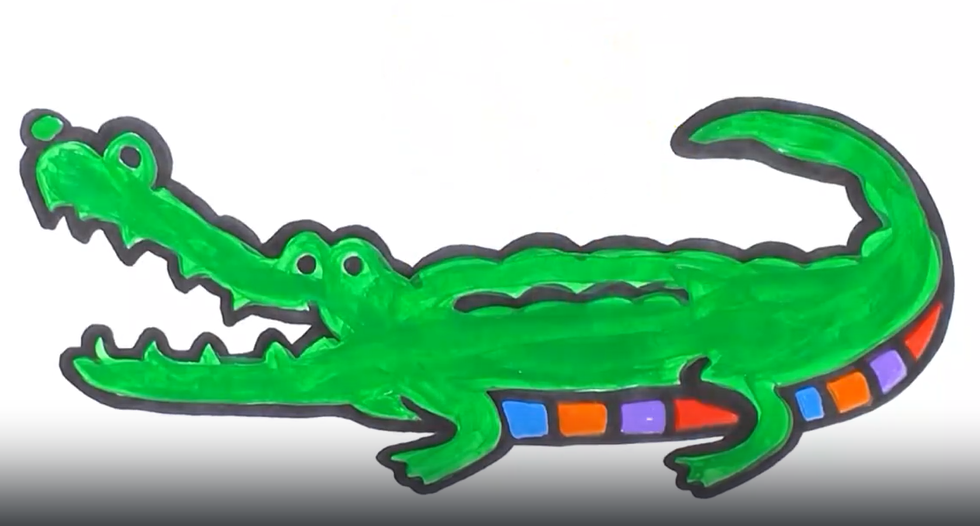 Рисуем Крокодила поэтапно