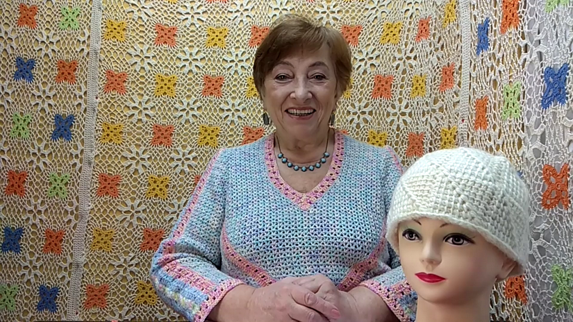 Шапочка " Стужа". Мастер-класс по вязанию крючком от О. С. Литвиной.