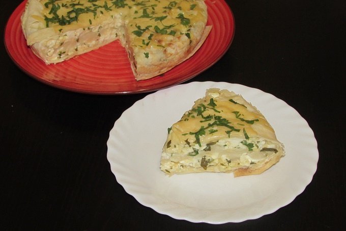 Когда лень возиться с тестом готовлю пирог с сыром из лаваша