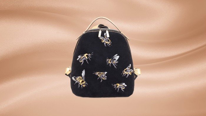 Рюкзак плоский "Пчёлки вышивка" Pelle-Volare