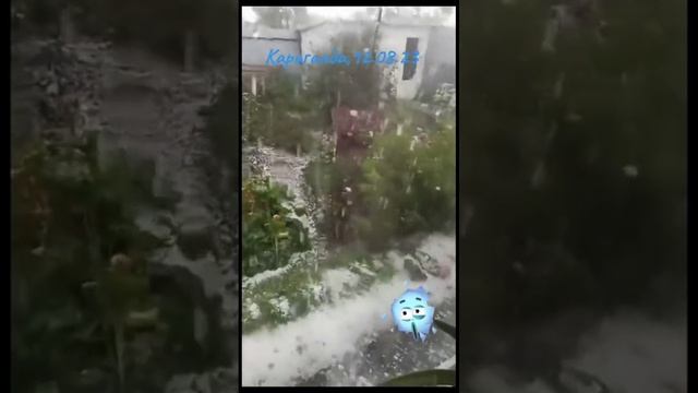 Небывалый град в Караганде! #shorts