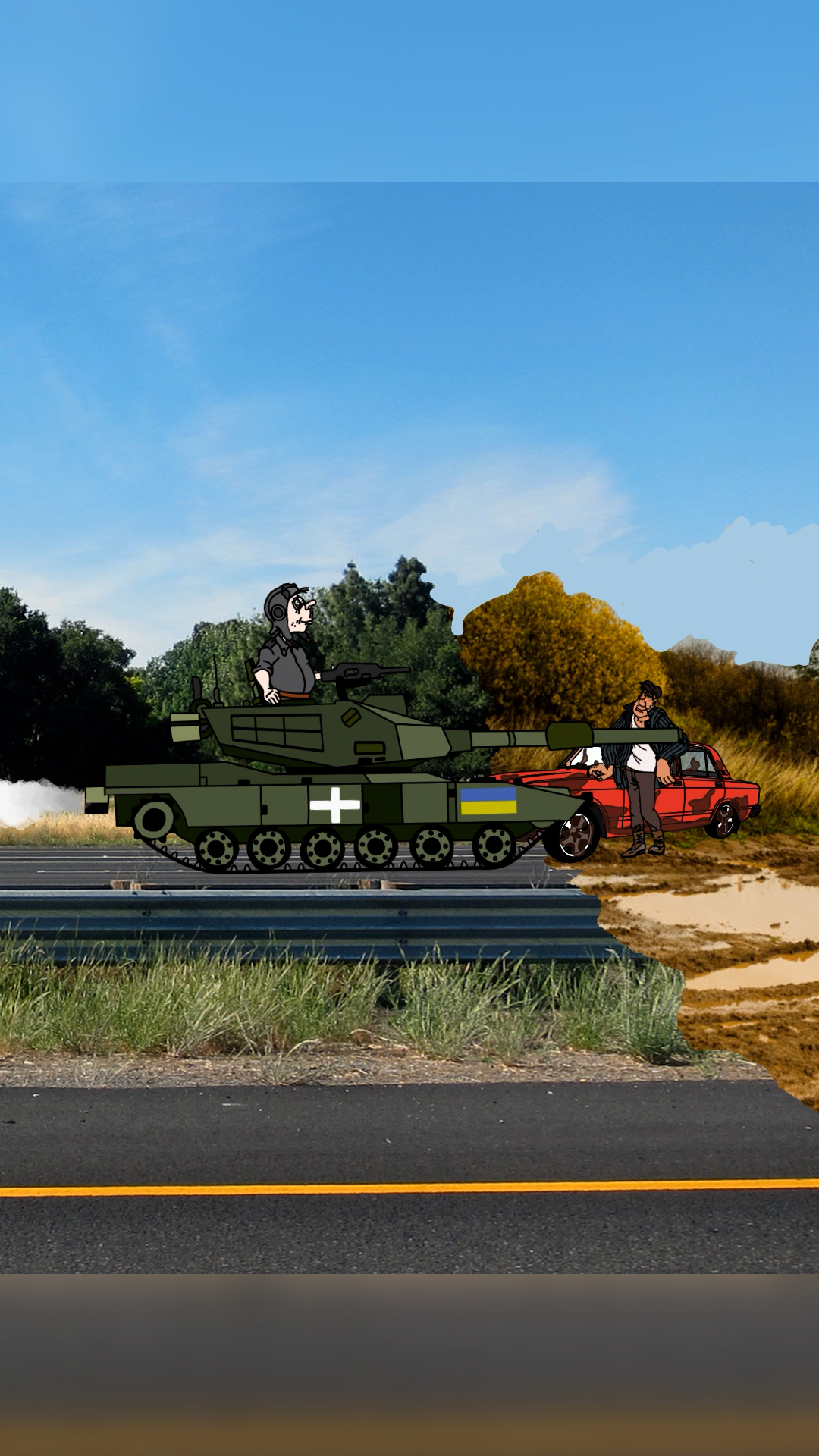 Абрамс в степях Украины... И у кого ведро с болтами?! #shorts