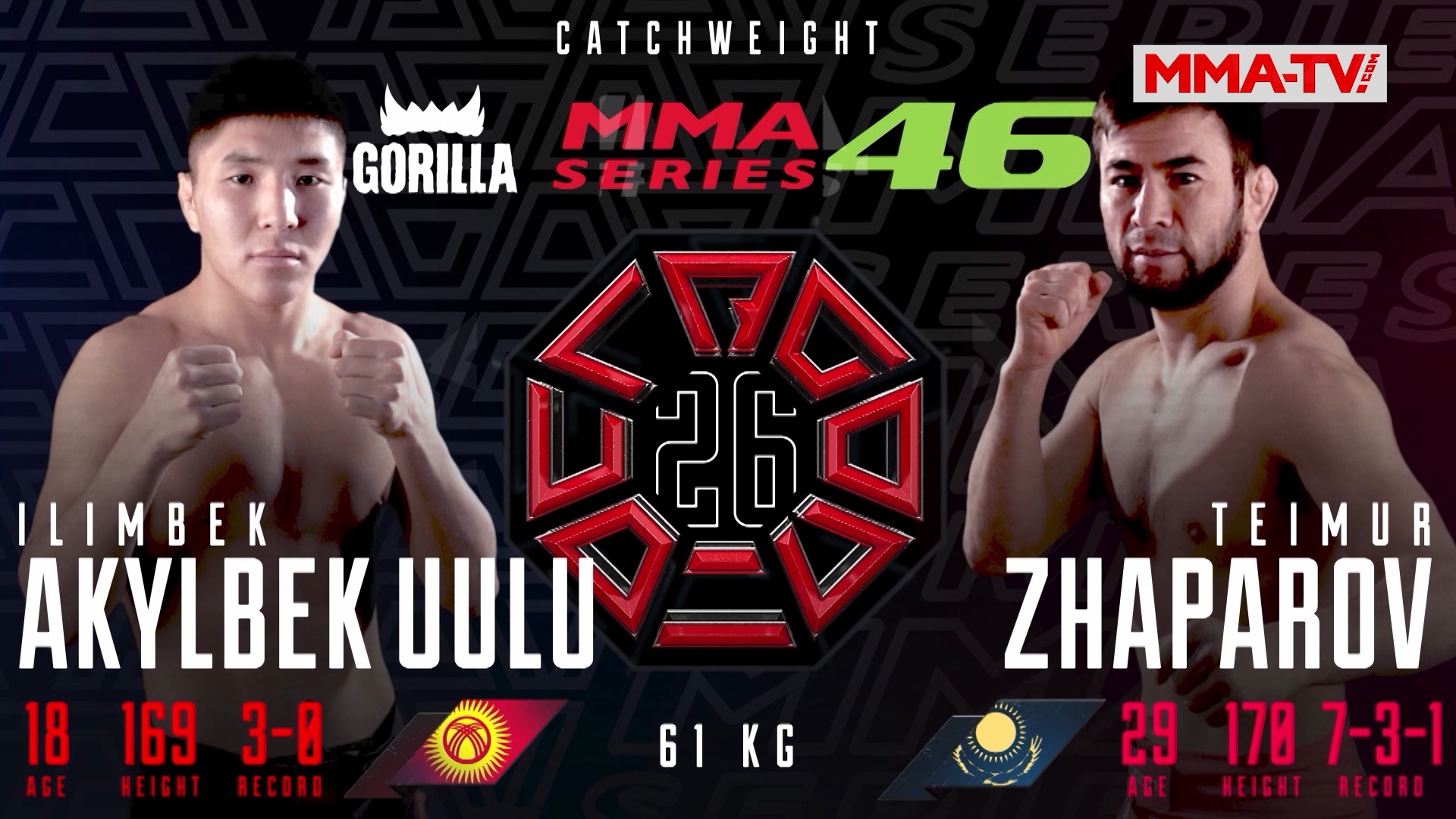 ГОРИЛЛА ММА СЕРИЯ-46: OCTAGON 26 | Илимбек Акылбек Уулу (Кыргызстан) - Тэймур Жапаров (Казахстан)