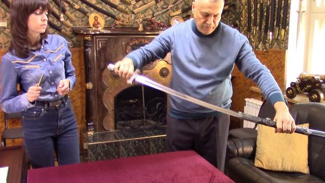 Мамлюкская сабля с заказным оформлением рукояти и ножен производства "Назаров и Калибр" (г. Иваново)