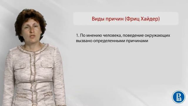 Социальная психология. Лекция 3.1. Атрибуция причин