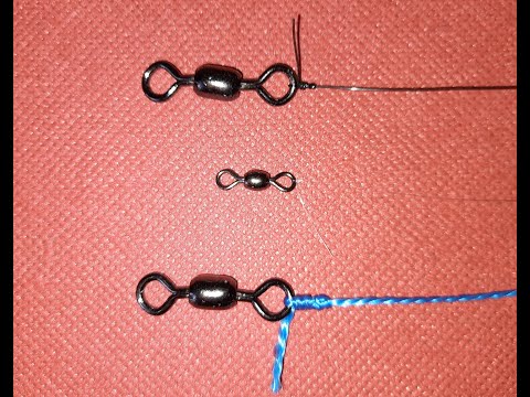 Надёжный рыбацкий узел на шнуре , на толстой леске , на флюре 0,12 ! Вяжет груза,вертлюги,карабины!