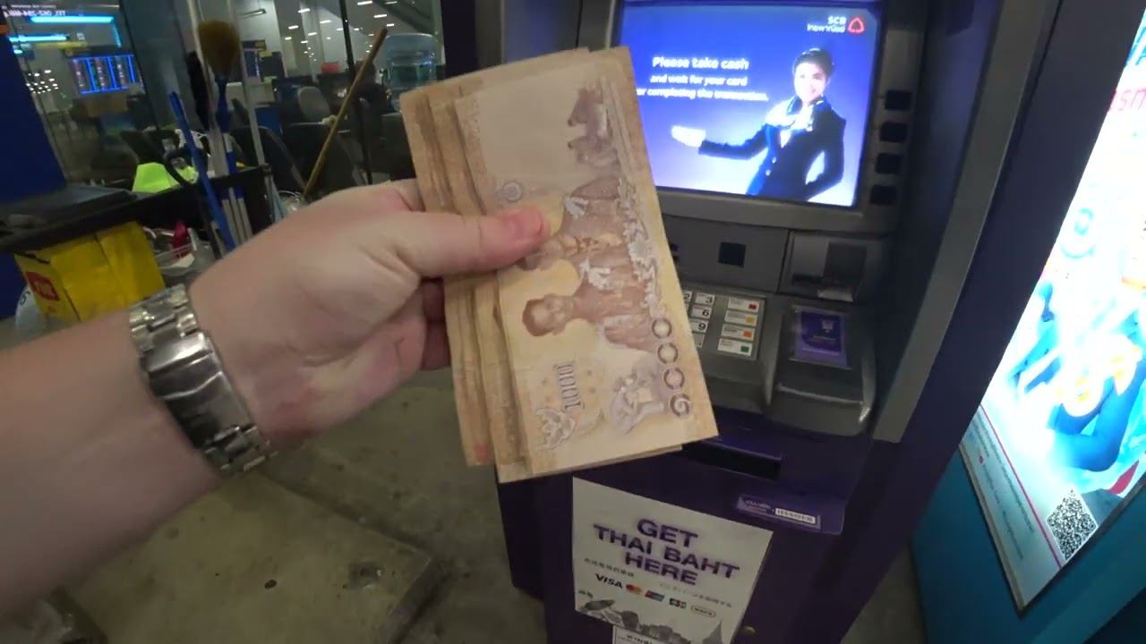 Как снять деньги в банкомате Таиланда (аэропорт Бангкока)