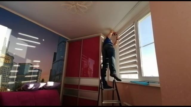 Автоматические жалюзи "Зебра" на пульте в детскую комнату | ЖАЛЮЗИНСК