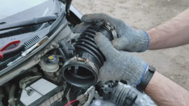 Замена гофры воздушного фильтра на Honda Civic 4D 9