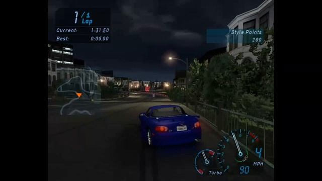 NFS Underground - Гонка 16 - Time-Trial 1 (без комментариев)