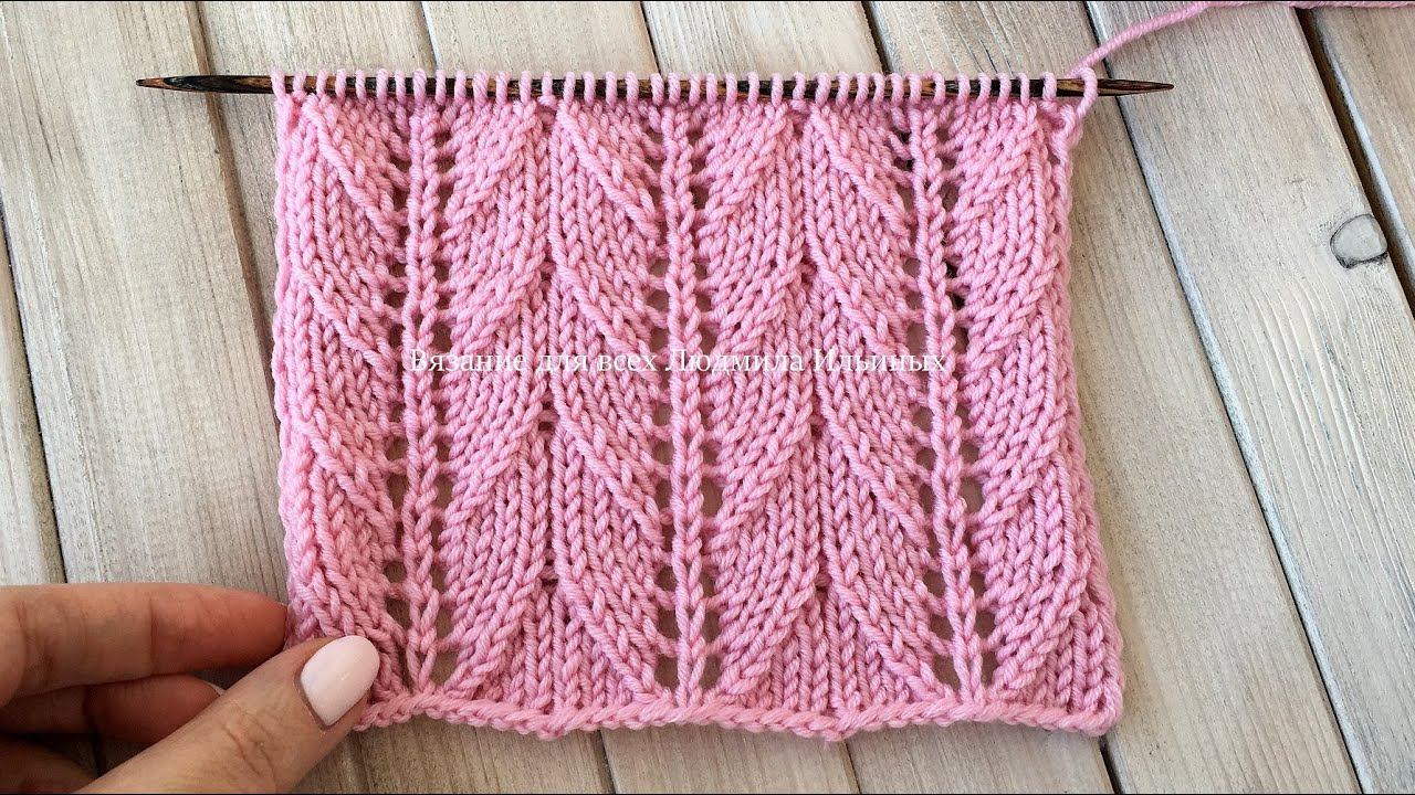 Ажурные дорожки Нежный узор спицами