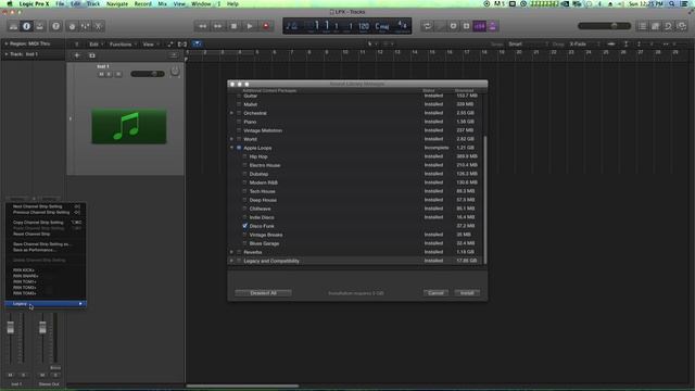 Logic Pro X - Video Tutorial 01C - Version 10.2 Sound Library Manager