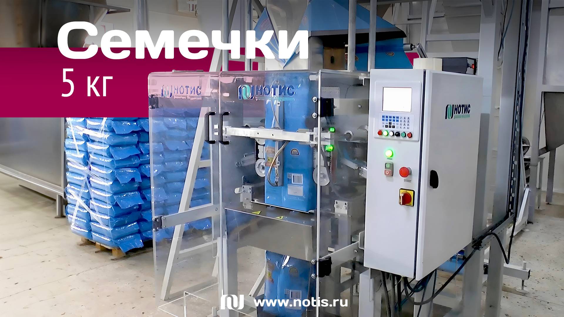 Фасовка семечек 5 кг в пакеты с ручкой