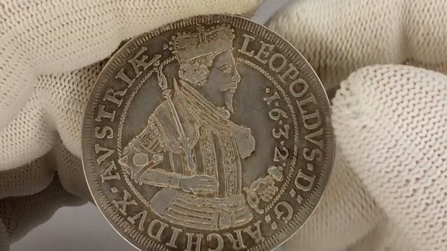 Тироль 1 талер, 1632 года. Широкий щит на реверсе.