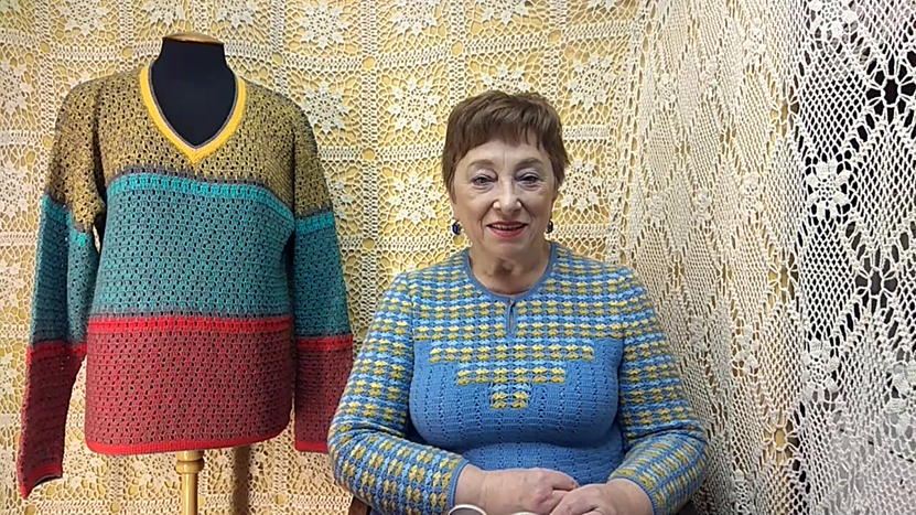 Свитер мужской "Пёстрый". Мастер-класс по вязанию крючком от О. С. Литвиной.