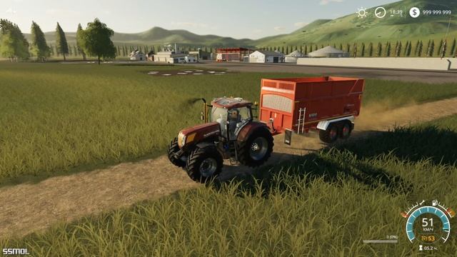 Farming Simulator 2019 mods New Holland T7 AC Series & Richard Western Suffolk 18t Trailer