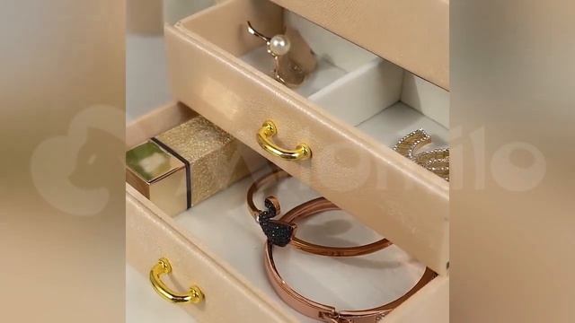 Шкатулка для украшений "Ника", с ключом большая, органайзер для украшений