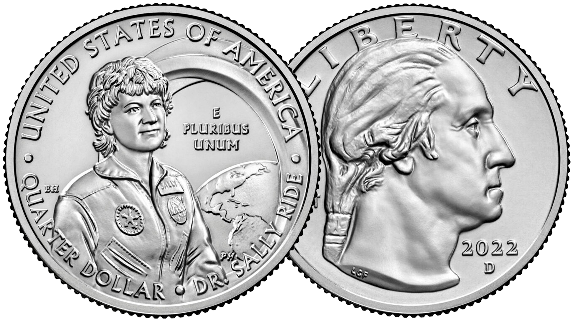 25 центов США  Доктор Салли Райд. Серия Американские женщины.