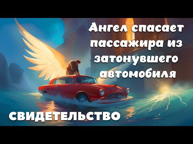 Ангел спасает пассажира из затонувшего автомобиля. Свидетельство