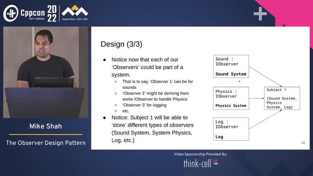 The Observer Design Pattern in Cpp - Mike Shah - CppCon 2022