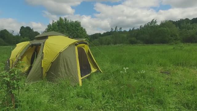 Двухкомнатная кемпинговая палатка автомат - Slider. С тамбуром на 4-х человек
