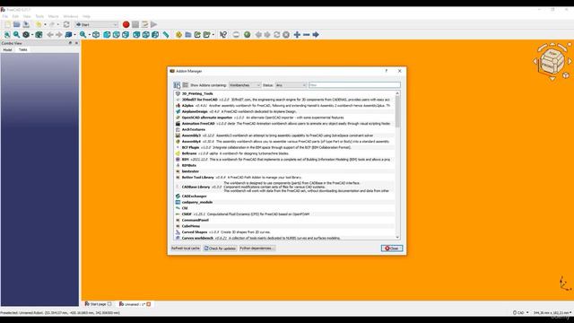 4. FreeCad Interface Explanation workbenches, interface, customizing the interface
