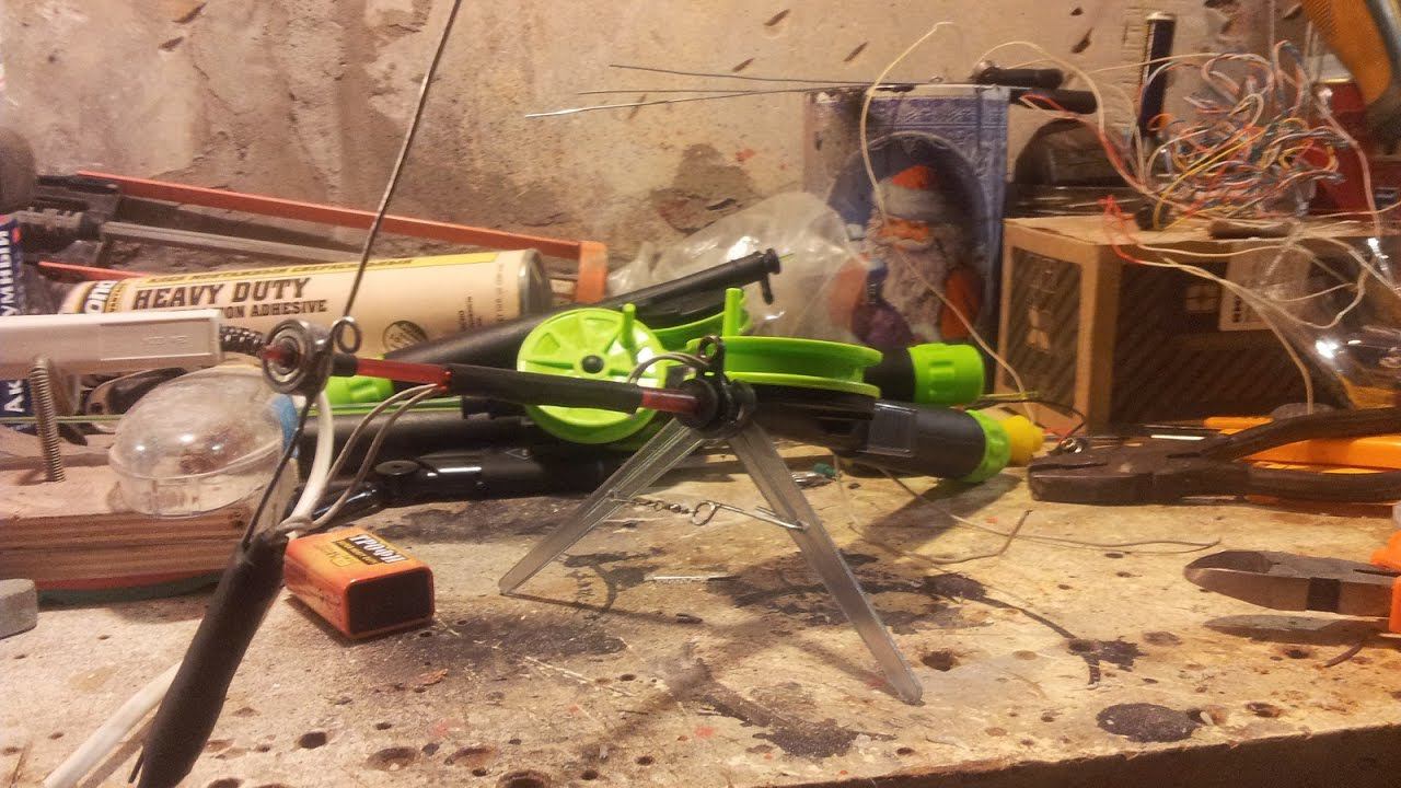 Зимняя удочка. Фиксация опорных ножек