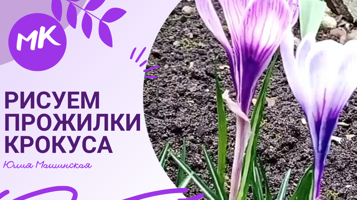 Мк "Рисуем прожилки Крокуса"