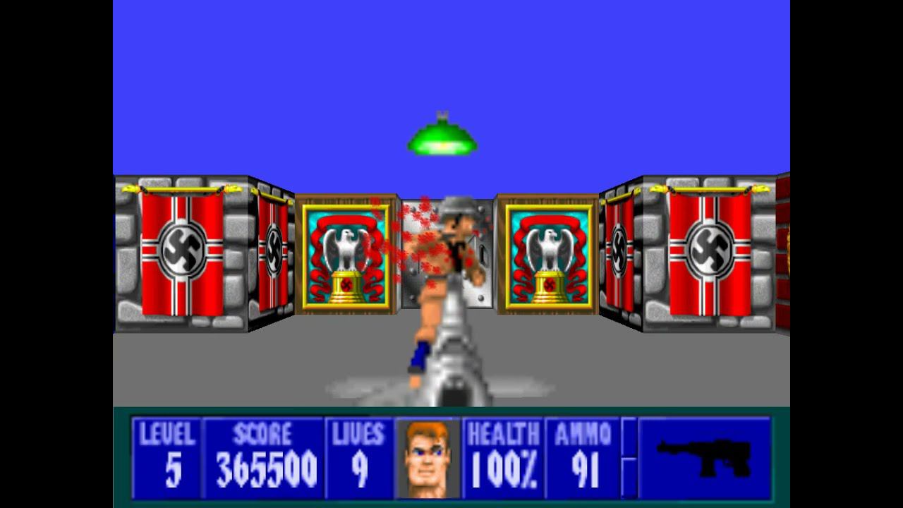 Прохождение Wolfenstein 3D Эпизод 2 Операция Айзенфауст Немецкий Штаб 4 Этаж #14