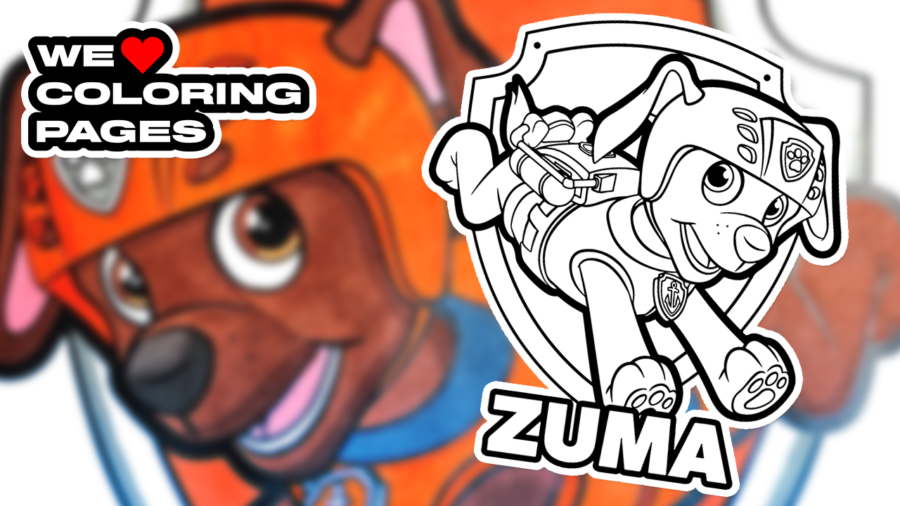 #92 Зума Щенячий Патруль Раскраска | МЫ ❤️ РАСКРАСКИ