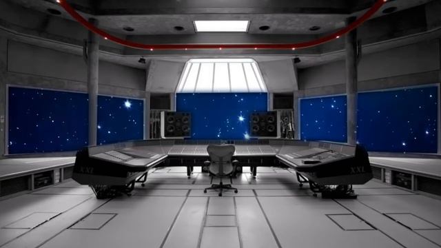 Кабинет Корабля Детство 7. Футаж Полет среди звезд.