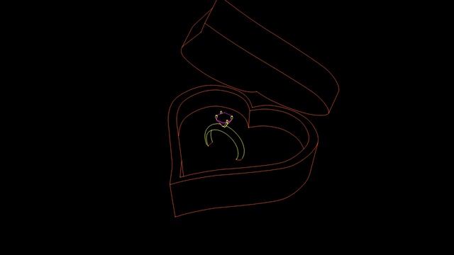 Лазерная анимация свадебное кольцо lds