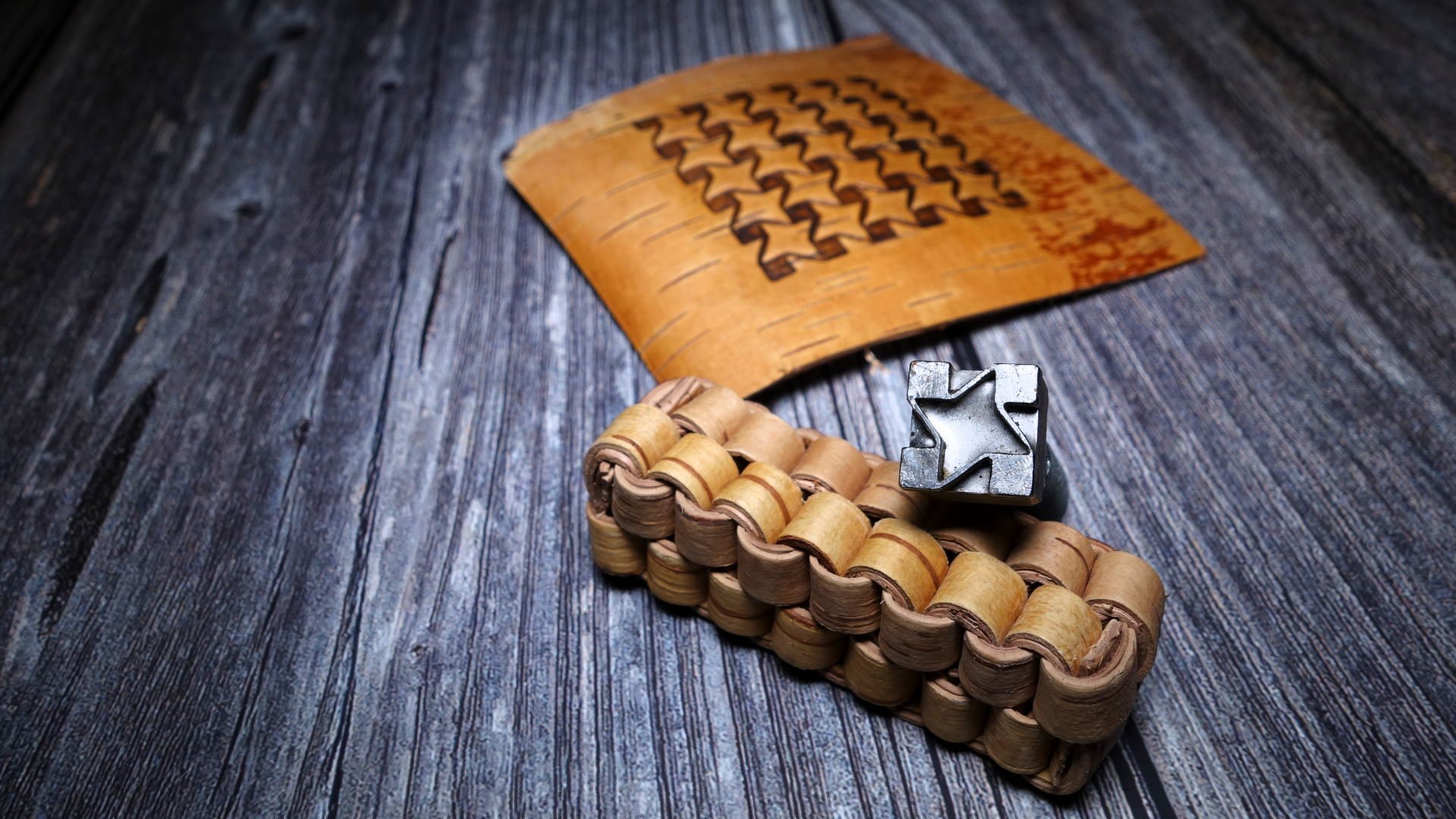 Самодельный штамп по бересте. №25.