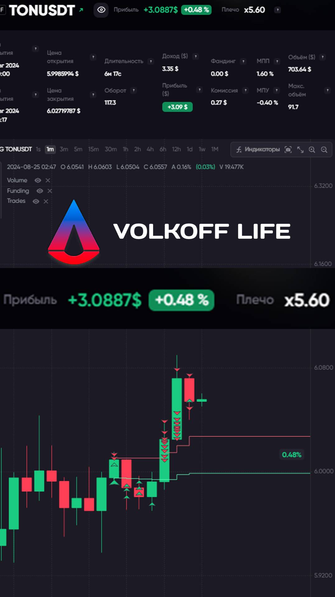 Скальперская сделка крипто монета TON  #скальпинг #скальпингкриптовалюты #криптовалюта