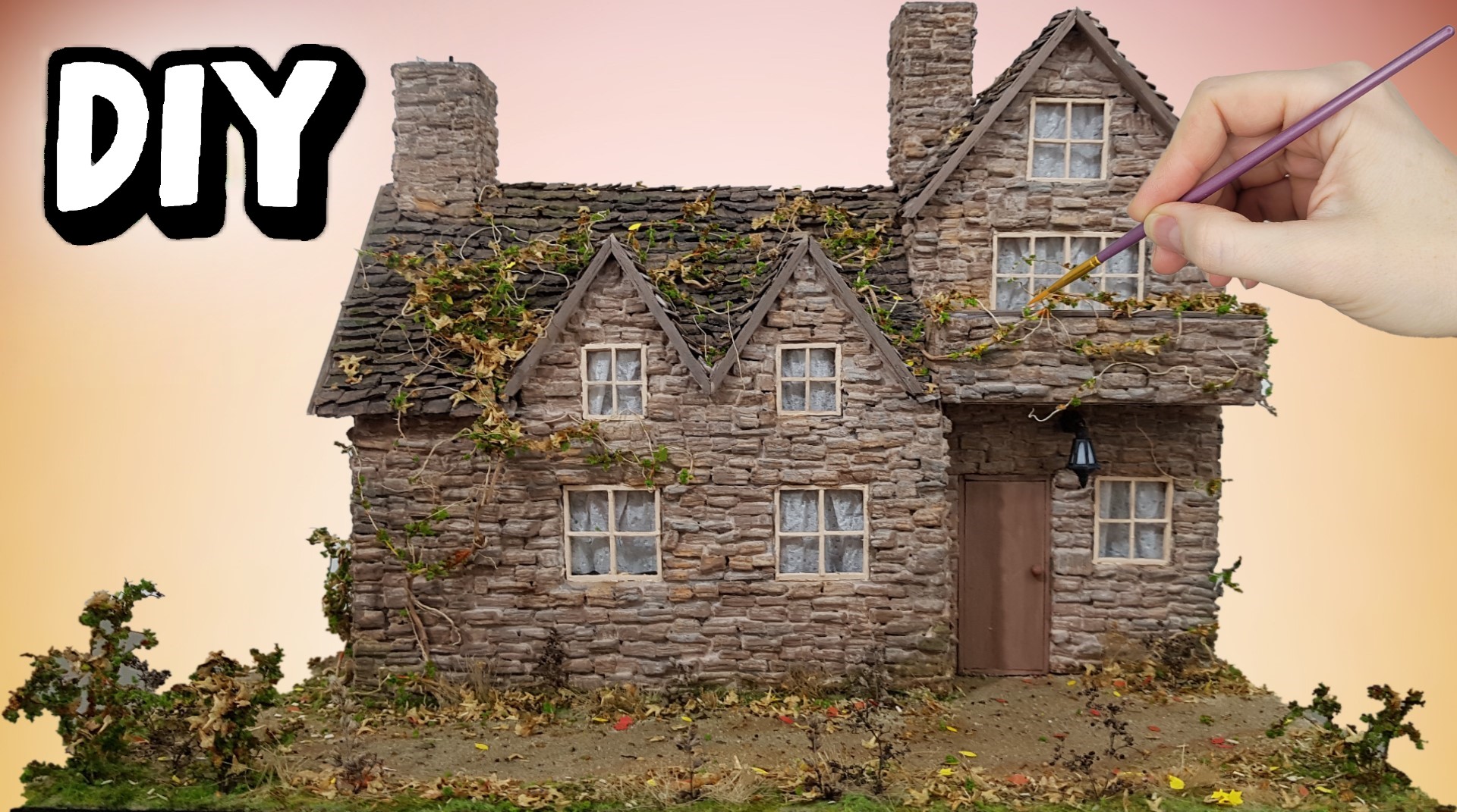 Английский домик Bibury из картона своими руками / DIY