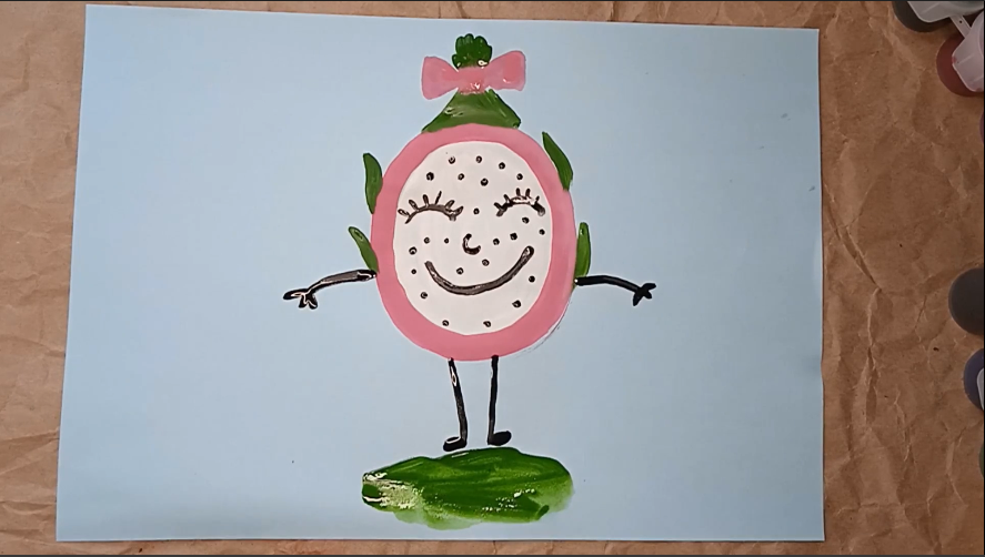 Как просто нарисовать питахайю (драконий фрукт)