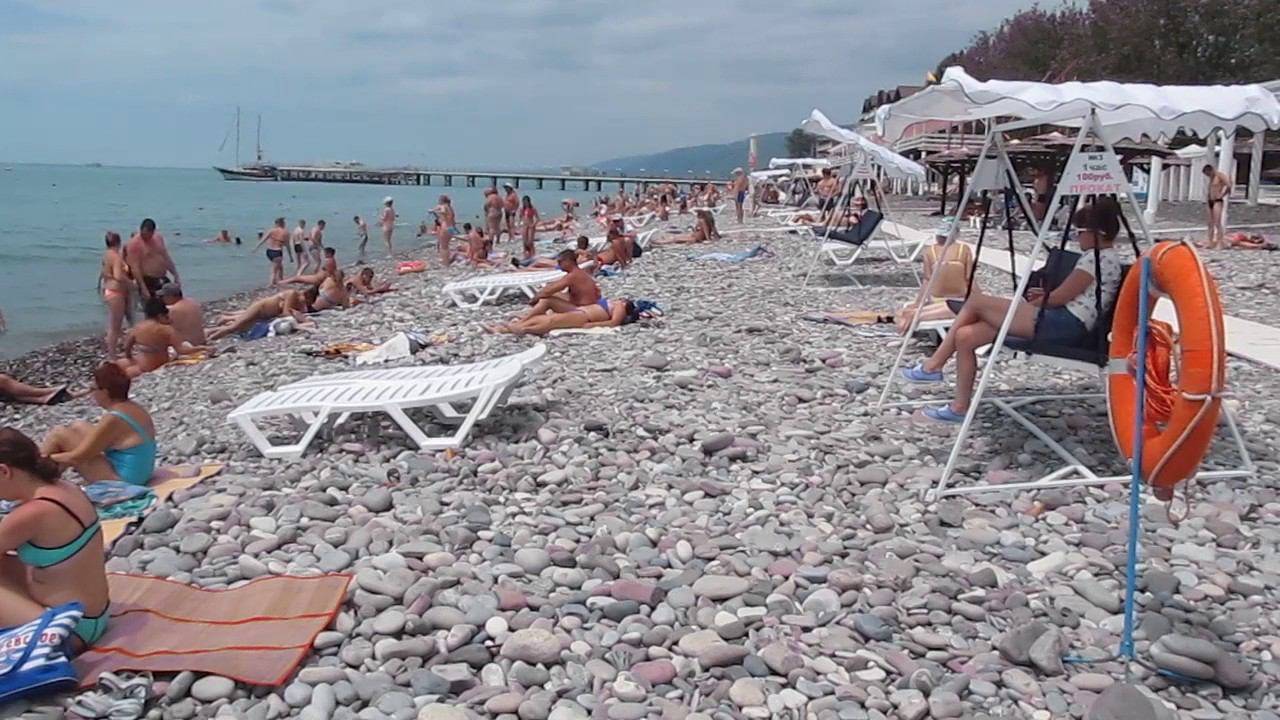 Пляж Лазаревское 10 июня 2017