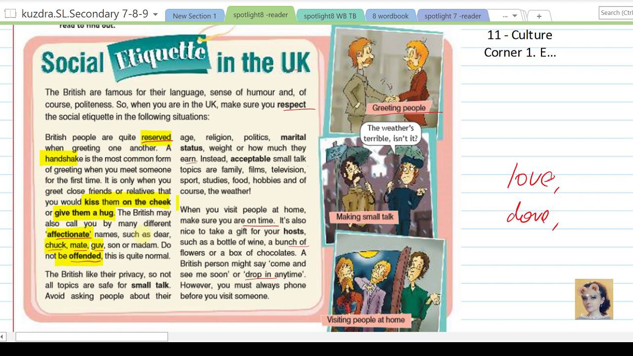 13. Spotlight 8. Module 1. Culture Corner